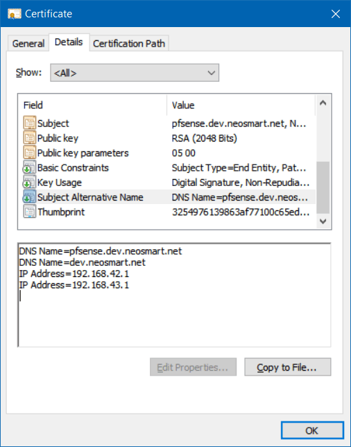 Bug #8275: Input validation for Certificate SAN (Subject Alternative Name) allows IP addresses ...